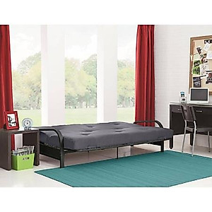 Mainstay.. Metal Arm Futon with 6" Mattress, (1, Black)