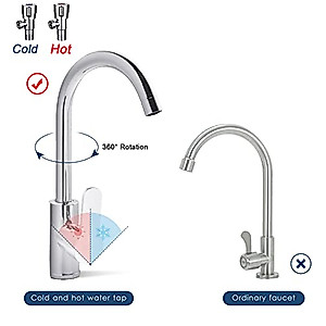 MARQI Free Standing Stainless-Steel Utility Sink Commercial Restaurant Kitchen Sink 2 Bowl Prep & Utility Washing Hand Basin w/Cold Hot Water Pipe Faucet Shelves Indoor Outdoor 31.5" x 17" x 29.5"