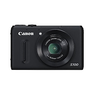 Canon PowerShot S100 12.1 MP Digital Camera with 5x Wide Angle Optical Image Stabilized Zoom (Black)