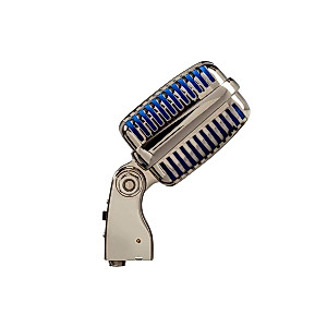 Monoprice Memphis Blue Classic Dynamic Microphone - Unidirectional, Retro-Style with Pop-Free On/Off Switch and Protective Case - Stage Right Series