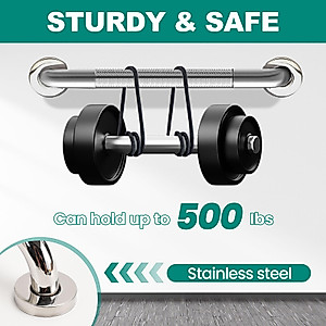 2 Pack 16 Inch Grab Bars for Bathtubs and Showers, Safety Bathroom Shower Grab Bars for Seniors Holds up to 500LBs, Handicap Grab Bars Stainless Steel, Anti Slip Shower Handle for Wall, Elderly