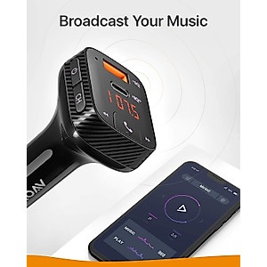 Anker Roav Bluetooth Car Adapter and Charger, Power IQ 3.0 Type C PD, FM Transmitter for Car, Wireless Calling with 5.0, Noise Cancellation -T2