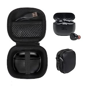Alltravel Earbuds Case for JBL Tune 125TWS True Wireless in-Ear Headphones (Black)