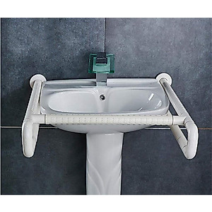 Grab Bars Handle Safety Support Hand Rails, Bathroom Stainless Steel Washbasin Grab Bar, Shower Grab Bar Nylon Outer Tube Elderly Disabled Wash Support Non-slip Rail Toilet Wash Basin Safety Handrail