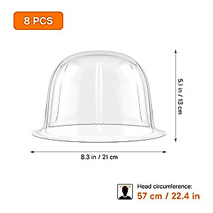 SOIMISS 8Pcs Plastic Hat Stand Rack Tabletop Hat Holders Display Wig Stand Hat Cap Rack Wig Holder for Home Travel 57CM White