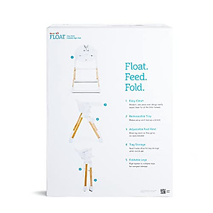 Munchkin® Float™ Easy Clean Foldable Baby High Chair - Compact Modern Design Great for Small Spaces