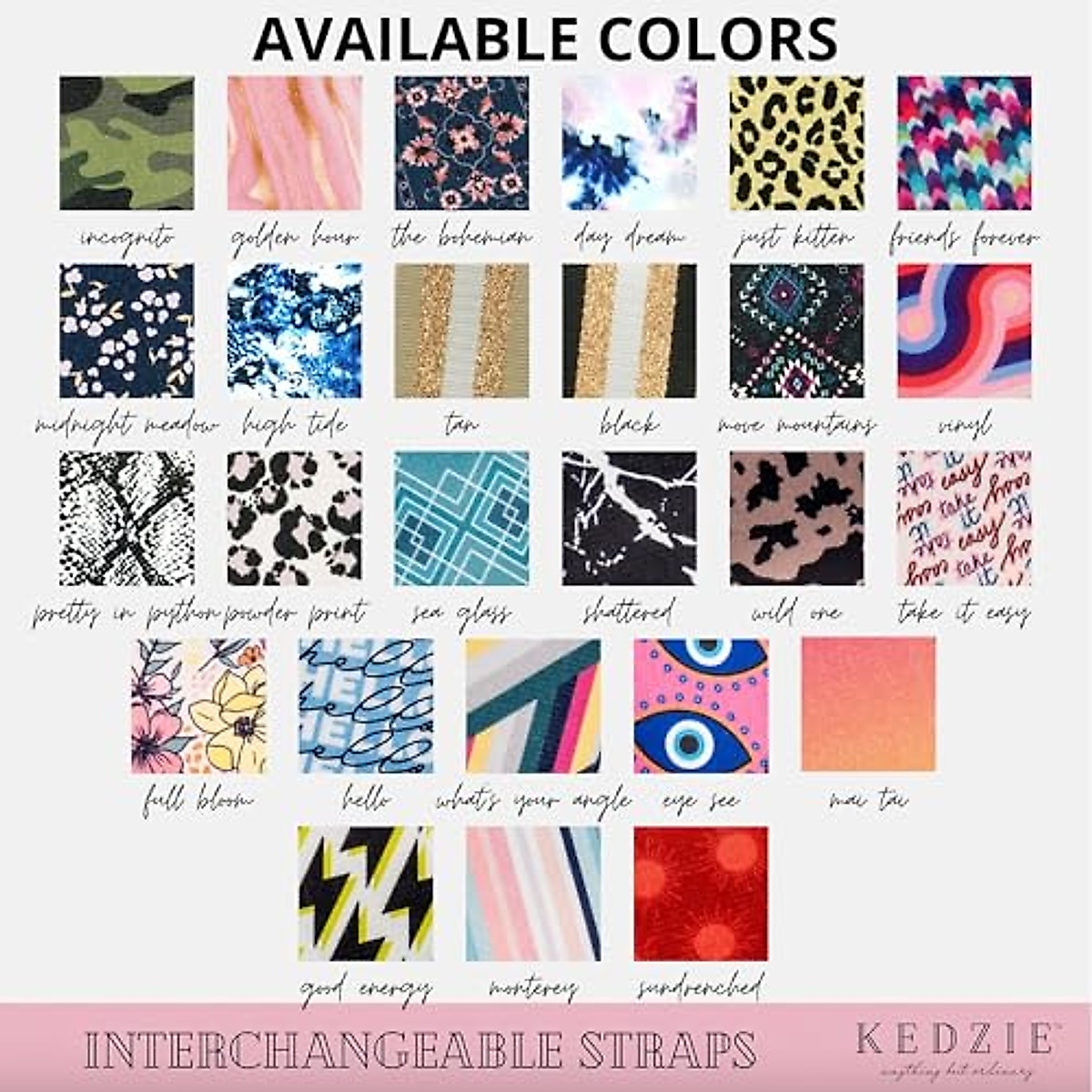 KEDZIE Interchangeable Adjustable Length 55” Handbag Purse Strap Replacement 2-inch Wide Guitar Style Crossbody Strap - Golden Hour