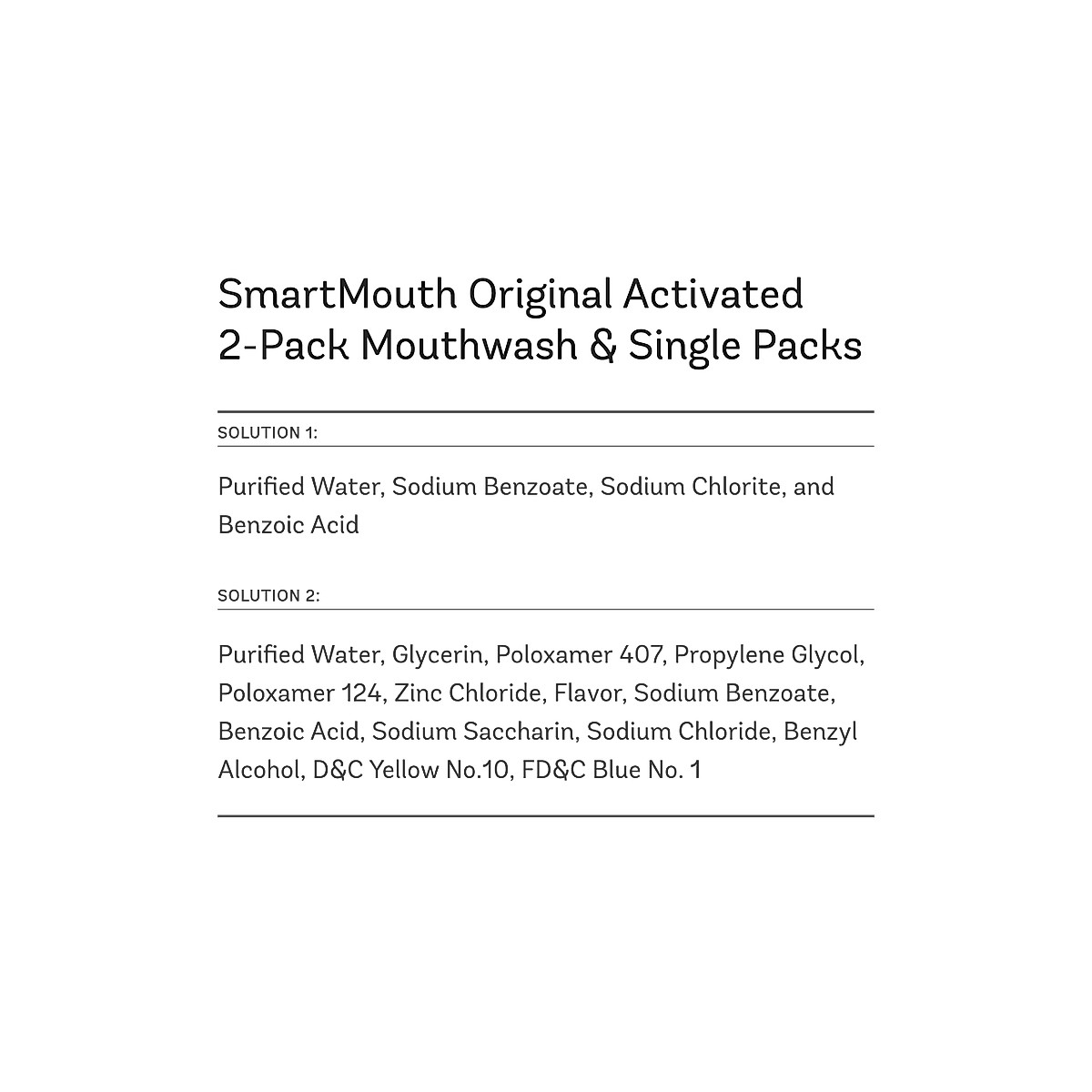 SmartMouth Original Activated 24hr Fresh Breath Rinse 2-pack and Single Travel Packs, Fresh Mint