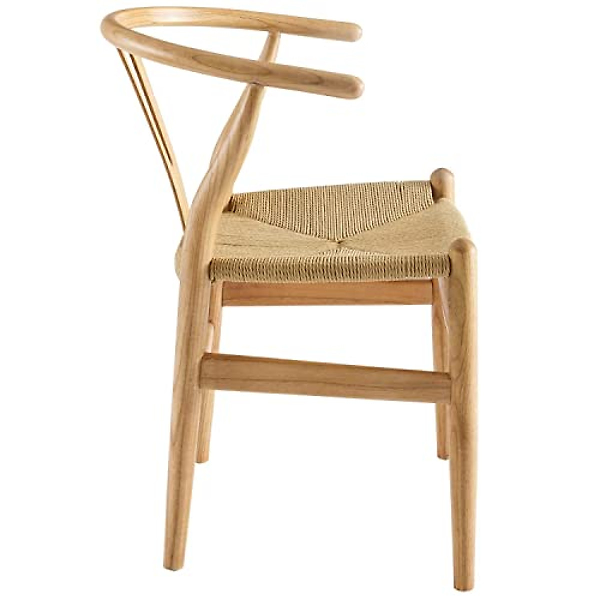 Modway Amish Mid-Century Wood Kitchen and Dining Room Chair in Natural