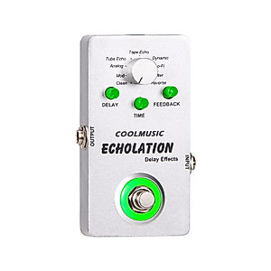 COOLMUSIC A-DE01 Echolation Digital Delay Pedal with 9 Effects…