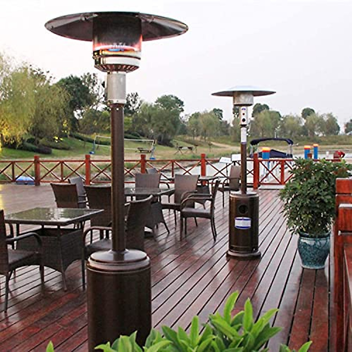 YAOJIA Outdoor Heaters Outdoor Patio Heater, Freestanding Indoor Heater, Quiet Operation, 13KW Propane Gas Heater for Commercial/Home, Garage,Garden