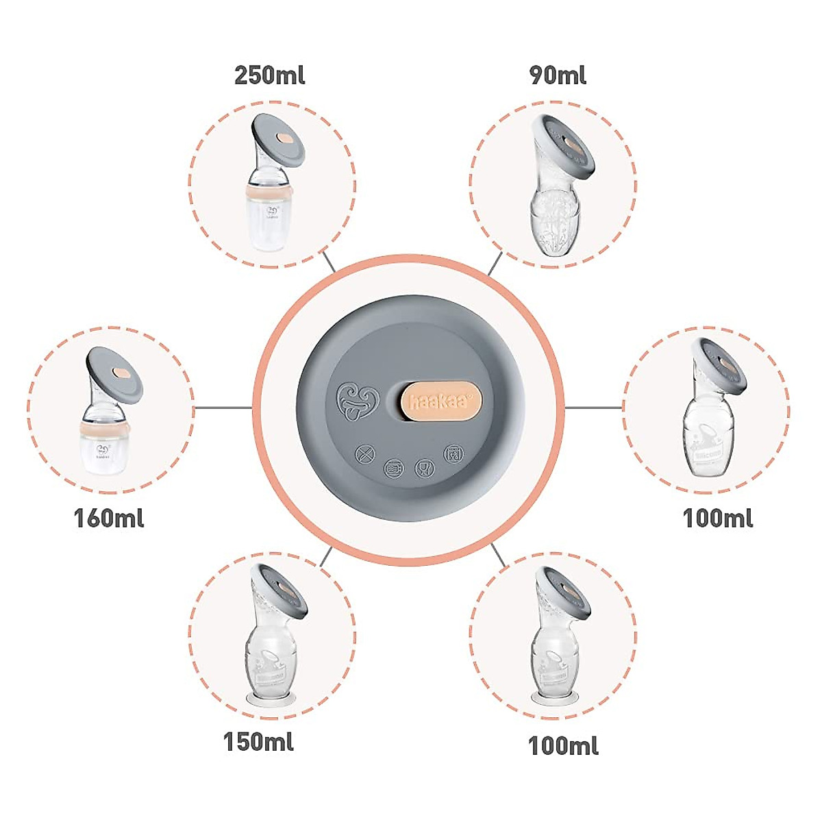 haakaa Manual Breast Pump Cap,1 PK