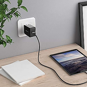 Quick Charge 3.0 18W USB Wall Charger, KEYMOX Fast Charging Cell Phone Adapter Compatible with Samsung Galaxy Note8 / S9 /S8 / S8+, LG G6 / V30, HTC 10 and More Devices-Qualcomm Certified (Black)