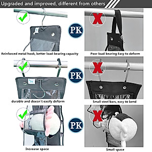 zebricolo,2pack, Hanging Closet Organizer, Upgrade 48 Larger Pockets, Legging Organizer, ​Thicken Metal Hooks, Legging Organizer for Closet, Space Saver, t Shirt Organizer, Yoga Pants