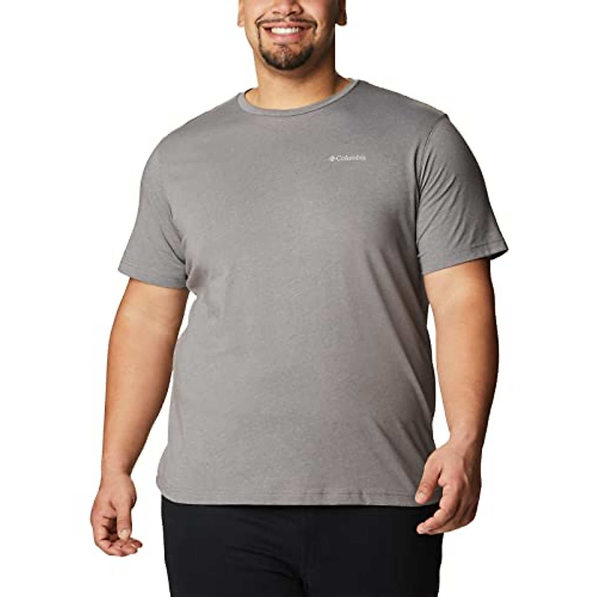 Columbia Mens Thistletown Hills Short Sleeve T-Shirt, City Grey Heather, Large