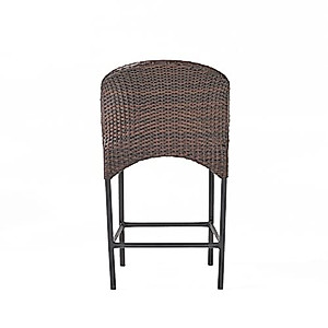 Christopher Knight Home Oyster Bay Wicker Counterstools, 4-Pcs Set, Multibrown