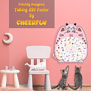 Alphabet Learning Toys For Kids Toddlers - Interactive ABC Poster Wall Chart for Preschool Baby 1 2 3 4 5 6 Years Old Little Boys Girls | Electronic Educational Toys Birthday Gifts Stocking Stuffers