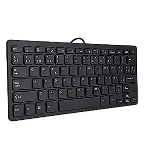 ciciglow Mini Wired Keyboard, 78 Keys Keypad, Portable Ultra Thin Mechanical Gaming Keyboard, Mini USB Wired Office Keyboard for Computer Laptop