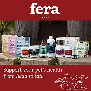 Fera Pets Cardiac Supplement for Dogs & Cats – 60 Capsules​ – Vet Created -Cardiovascular Function & Strength-Taurine, CoQ10, Organic Hawthorne Berry