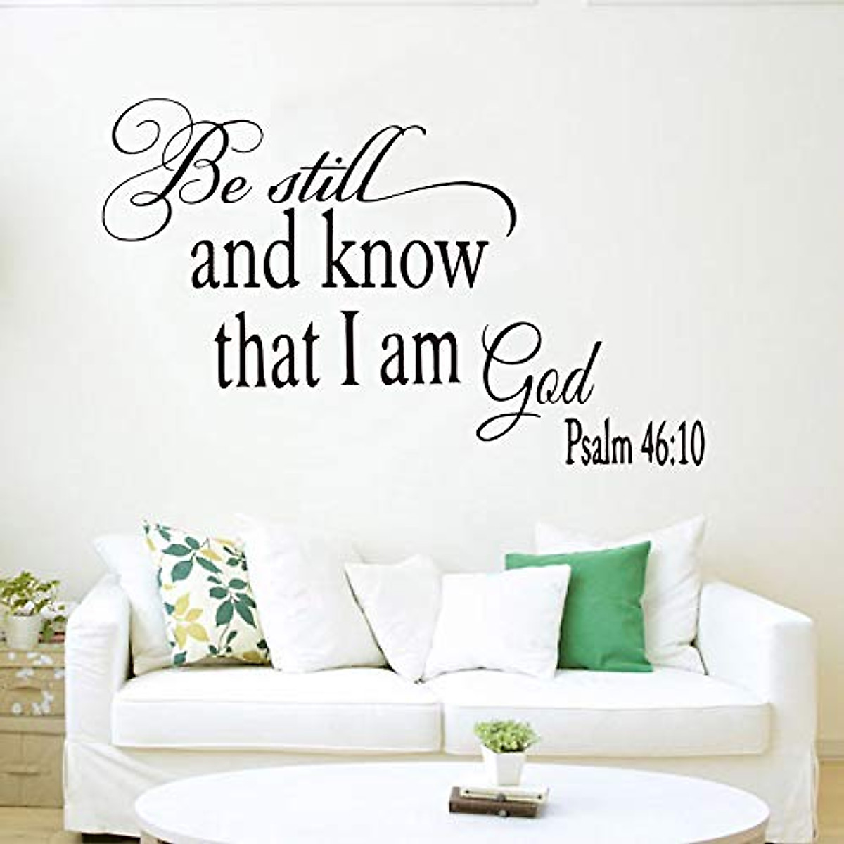 Summerjokes Be Still and Know That I AM GOD Funny Inspiring Wall Sticker Decal Vinyl Sticker, Believe in Family Living Room Kitchen Bedroom Work Office Cafe Library Art Wall Decoration