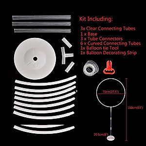 Sunormi Balloon Column with Round Circle Arch Stand Bases and Balloon Garlands Decorating Strip Tape Kits for Birthday Wedding Baby Shower Party Decorations