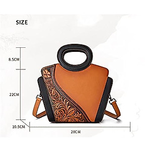 ZLXDP Women's Retro Handbag Women's Multi-Function Embossed Shoulder Bag Retro Tote Bag (Color : Gray, Size : As Shown in The Figure)