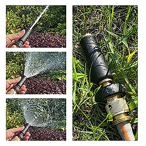 VLAY Garden Hose Simple Nozzle, Durable Water Hose Nozzle, Solid Heavy Brass, Adjustable Twist Hose Nozzle, Suitable for Garden,1Pack (8823)