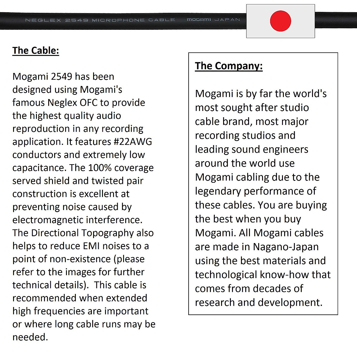 WORLDS BEST CABLES 2 Foot – Directional High-Definition Audio Interconnect Cable Pair Custom Made Using Mogami 2549 Wire and Neutrik-Rean NYS Gold RCA Connectors