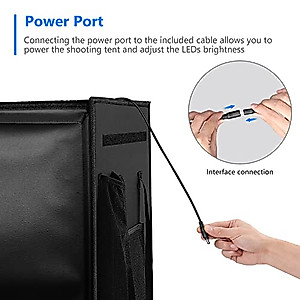 NEEWER Photo Studio Light Box, 20” x 20” Shooting Light Tent with Adjustable Brightness, Foldable and Portable Tabletop Photography Lighting Kit with 80 LED Lights and 4 Colored Backdrops