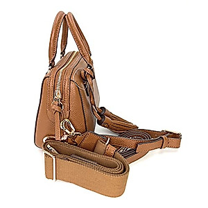 Tory Burch Thea Web Mini Satchel Crossbody Bag (Moose)