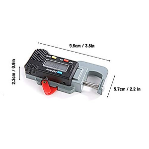 Digital Thickness Gauge, Mini Horizontal Electronic Thickness Meter Micrometer, 0-12.7mm Range, 0.02mm Accuracy, 0.01mm Resolution, for Paper, Jewelry, Pearl, Leather