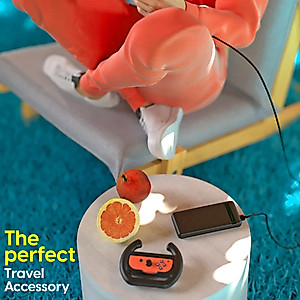 TalkWorks Nintendo Switch Power Bank 20,000mAh - Portable Charger Power Battery Pack With USB Ports And LED Battery Indicator - Compact Easy-to-Carry External Battery Supply With 3ft USB-C Cable