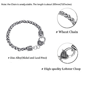 VASSAGO Ancient Amulet Judaic Hoshen 12 Tribes of Israel Breastplate of the High Priest Pendant Jewish Wheat Chain Bracelet (colorful)