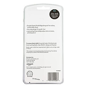 Amazon Basics 3-Blade Disposable Razors for Men, 6 Count (2 Packs of 3), Black (Previously Solimo)