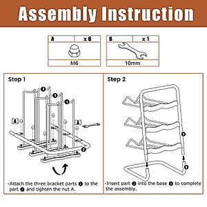 YANGSHUO Wine Rack Countertop, 3-Tier Freestanding Wine Holder for 6 Wine Bottles, Wooden Wine Storage Rack for Kitchen Bar, Dining Room, Living Room