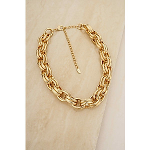 Ettika Chunky Gold Necklace. Gold Necklace, Bold & Chunky 18k Gold Plated Chain. Chunky Chain Necklace Women, Jewelry