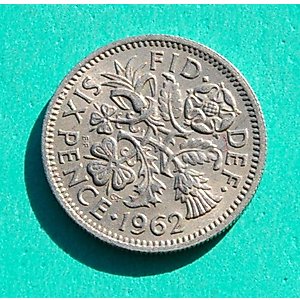Queen Elizabeth II - 1962 Six Pence Coin #2