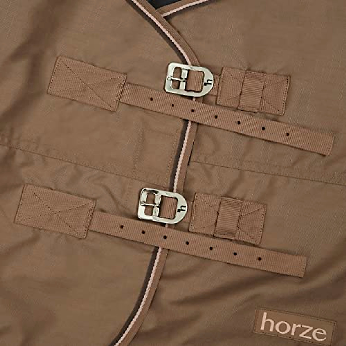 HORZE Glasgow Lightweight Waterproof Horse Turnout Blanket (100g Fill) - Cocoa Mocha - 75 in