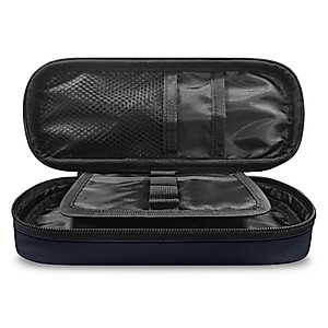 TSOVTHRID Purple Rose Flowers Butterflies Pencil Case Box, Big Capacity Pen Pouch Pencil Holder for Preschool Kindergarten Elementary Middle School Student