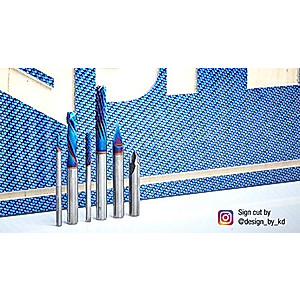 Amana Tool - 46225-K Solid Carbide Spiral Plunge Router Bit Down Cut 1/8 Dia x 13/16 x 1/4 Inch Shank, Spektra Extreme Tool Life Coated