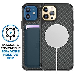 Phone REBEL iPhone 12 Case/iPhone 12 Pro Case [Rebel Series Gen-2] Premium Aramid Fiber, MagSafe Compatible, Protective Shockproof Corners, Slim Fit Grip Case for 12/12 Pro 6.1 2020 (REBEL Black)