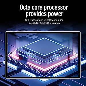 fannay Office Tablet, 2 Card Slots US Plug 100‑240V Octa Core CPU HD Tablet for Travel (Black)