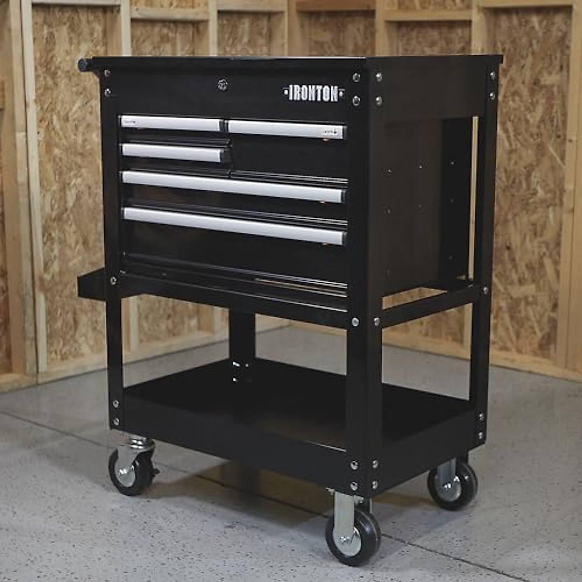Ironton 30in. 5-Drawer Mechanic's Tool Cart - 33-7/8in.L x 17-5/8in.W x 39-1/8in.H, 700-Lb. Capacity