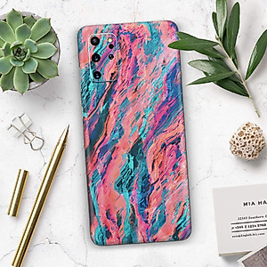 DesignSkinz Liquid Abstract Paint Remix V17 Protective Vinyl Decal Wrap Skin Cover Compatible with The Samsung Galaxy S20 (Screen Trim & Back Glass Skin)