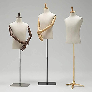 Mannequin Display Stand Male Mannequin Torso Body Dress Form Busts with Metal Base Manikin Dummy Model for Clothing Display Stable Stand ( Color : Silver ) (Silver )