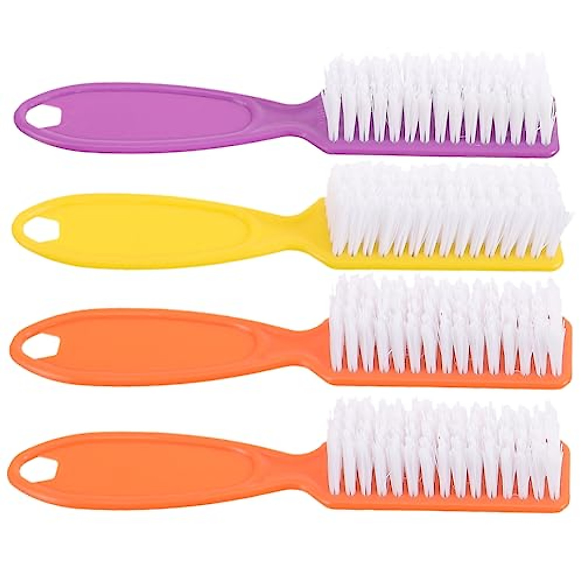 FRCOLOR 4pcs portable brush nails brush Essential nail tool nail cleaner brush nail cleaning kit pinceles para uñas acrilicas Hand Nail Clean long handle nail brush major