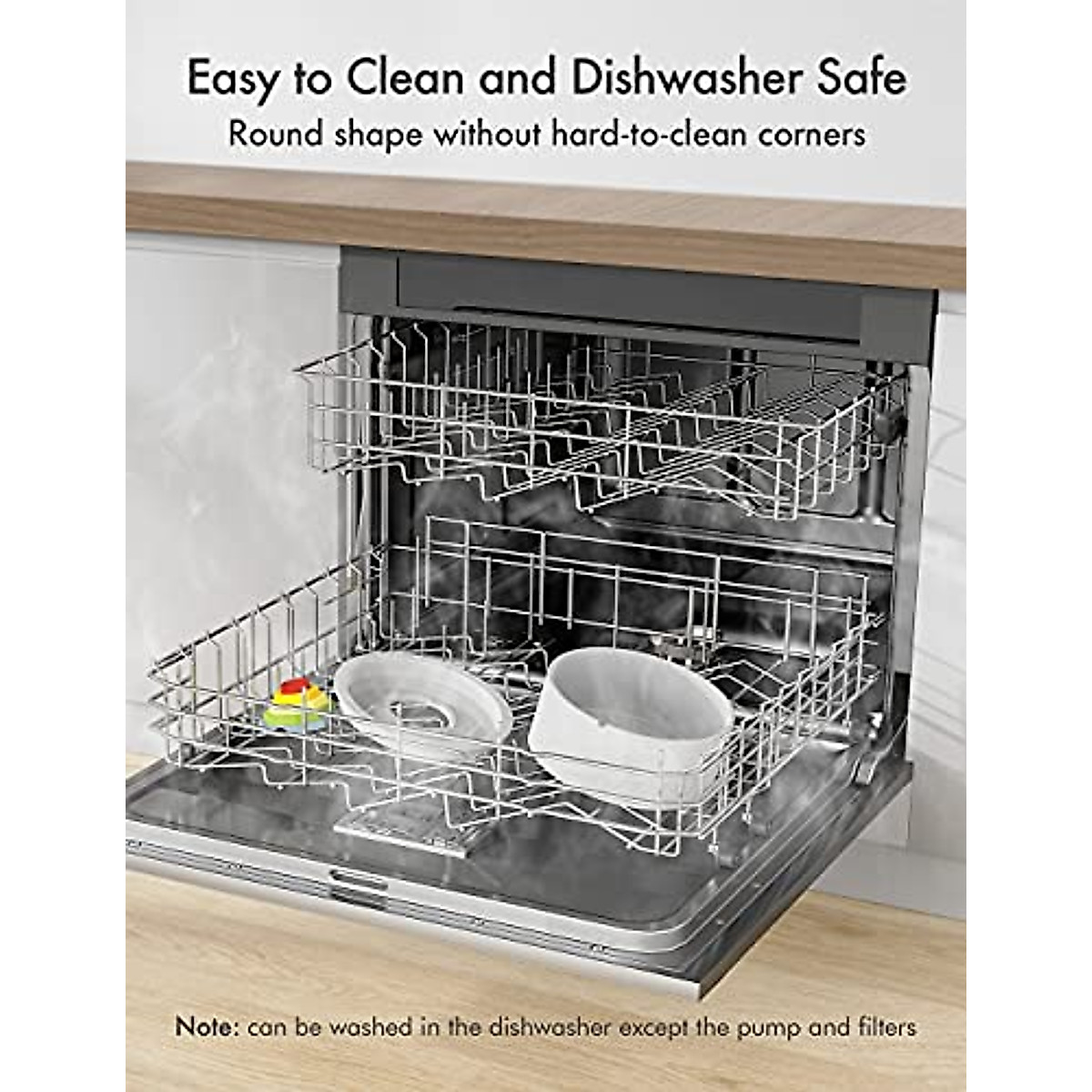 PETLIBRO 4 Packs Replacement Filters for Ceramic Cat Water Fountain, Quadruple Filtration Dishwasher Safe Quiet Pet Water Fountain, 50oz /1.5L, PLFF004