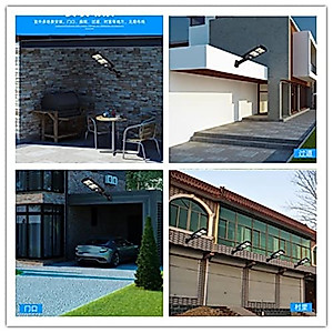 RXF Outdoor Solar Wall Light,4 Mode Remote Control COB Solar Light PIR Motion Sensor Outdoor Solar IP65 Waterproof Lamp,for Garden Patio Yard,2pcs