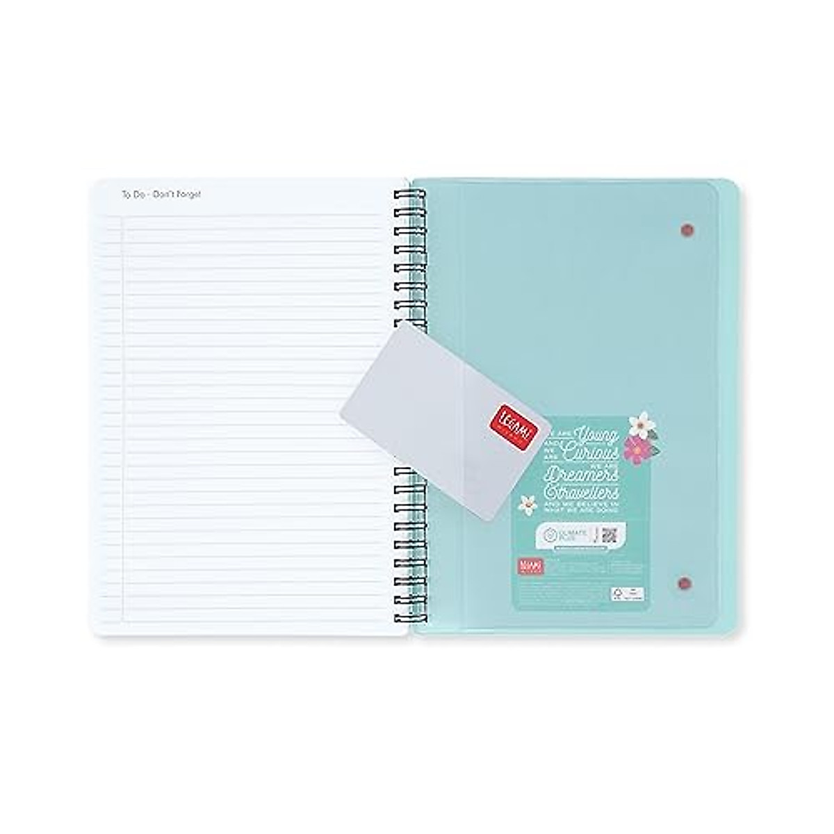 Legami - Spiral Large Weekly Planner, 12 Months, from January 2024 to December 2024, Folding Planner 2024/2025, Elastic Closure, Final Pocket, Address Book, 15 x 21 cm, Flowers Theme