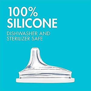 Boon NURSH Silicone Sippy Cup Lid, 6 Months and up (Pack of 3), 1L